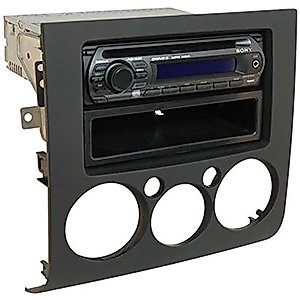 Scosche MI3018B Compatible with 2004-11 Mitsubishi Galant ISO Double DIN & DIN+Pocket Dash Kit Black