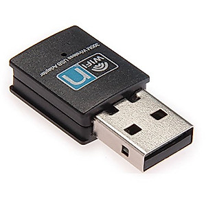 300Mbps USB WiFi Adapter, LOTEKOO Wireless LAN Network Card Adapter WiFi Dongle for Desktop Laptop PC Windows 10 8 7 XP MAC OS (Plug-and-Play for Windows10)