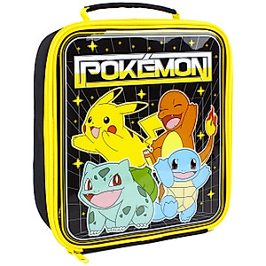 Pokemon Lunch Bag 5 Piece (Food Bag Water Bottle 3 Snack Pots) One Size