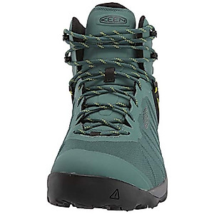 KEEN Men's Venture Mid Height Waterproof Hiking Boots, Blue Spruce/Evening Primrose, 14