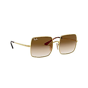 Ray-Ban Women's RB1971 Square Sunglasses, Gold/Clear Gradient Brown, 54 mm