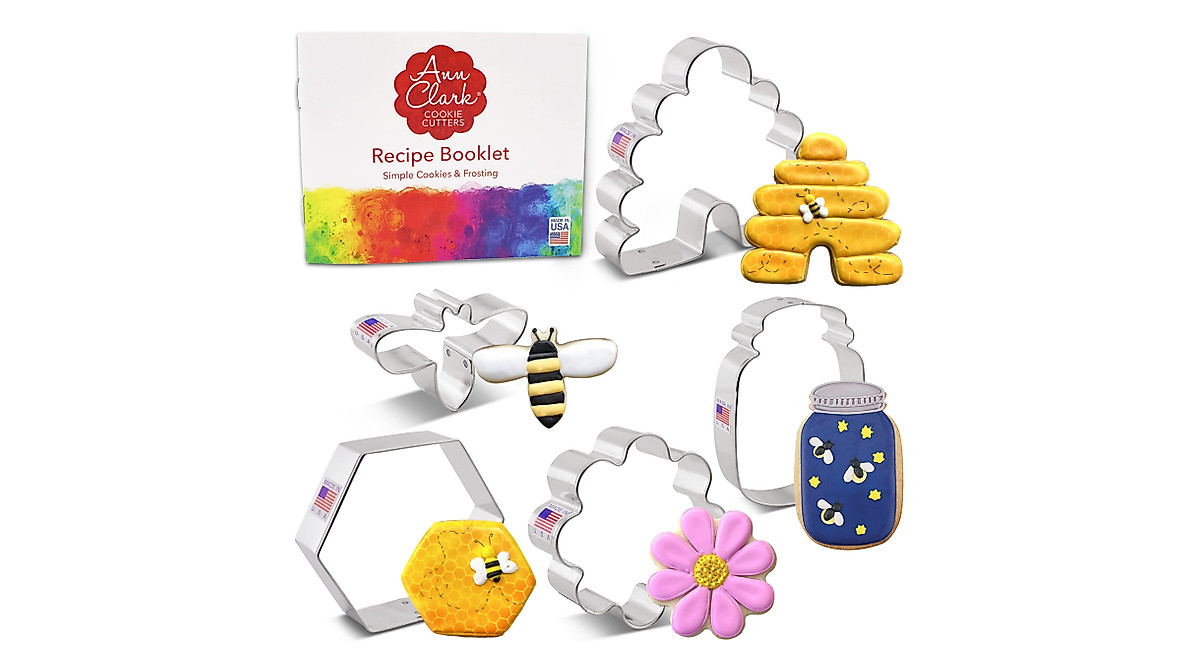 Bee Cookie Cutters 5-Pc Set - Made in USA by Ann Clark