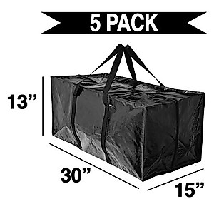 BAG-THAT! 5 Moving Bags Heavy Duty Extra Large Stronger Handles Wrap Storage Bags Totes for Storage Packing Bags Moving Supplies Storage Boxes Storage totes Moving Boxes Packing Supplies Packing Box