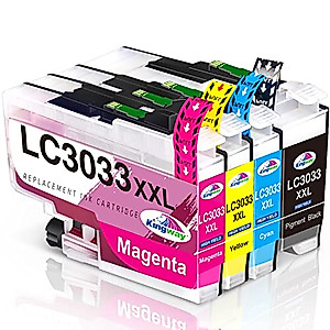Compatible for Brother LC3033 Ink Cartridges Replacement for LC3033 BK/C/M/Y Ink Cartridges Brother use with Brother MFC-J995DW MFC-J995DWXL MFC-J815DW MFC-J805DW MFC-J805DWXL, 4 for LC3033 LC3035 Ink