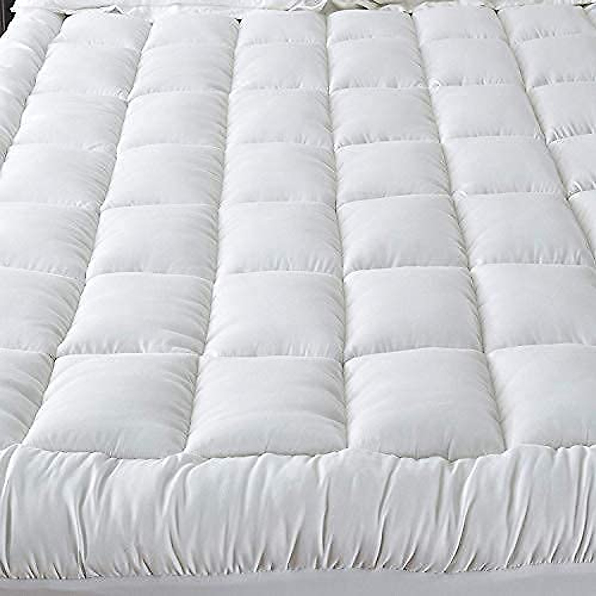 Niagara Mattress Topper Full XL - Microfiber Fabric Mattress Pad - Thick Breathable Pillow Top Mattress Pad for Back Pain Relief - Deep Pocket Fits 8-20 Inches Mattress (54x80x15 Inches)