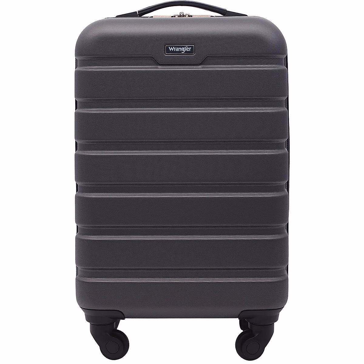 Wrangler Hardside Carry-On Spinner Luggage, Charcoal Grey, 20-Inch