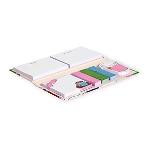 Kate Spade New York Padfolio with 7 Sticky Note Pads, Studying Essentials Set Includes Cute Sticky Notes with 75 Sheets Per Notepad, Rise and Shine
