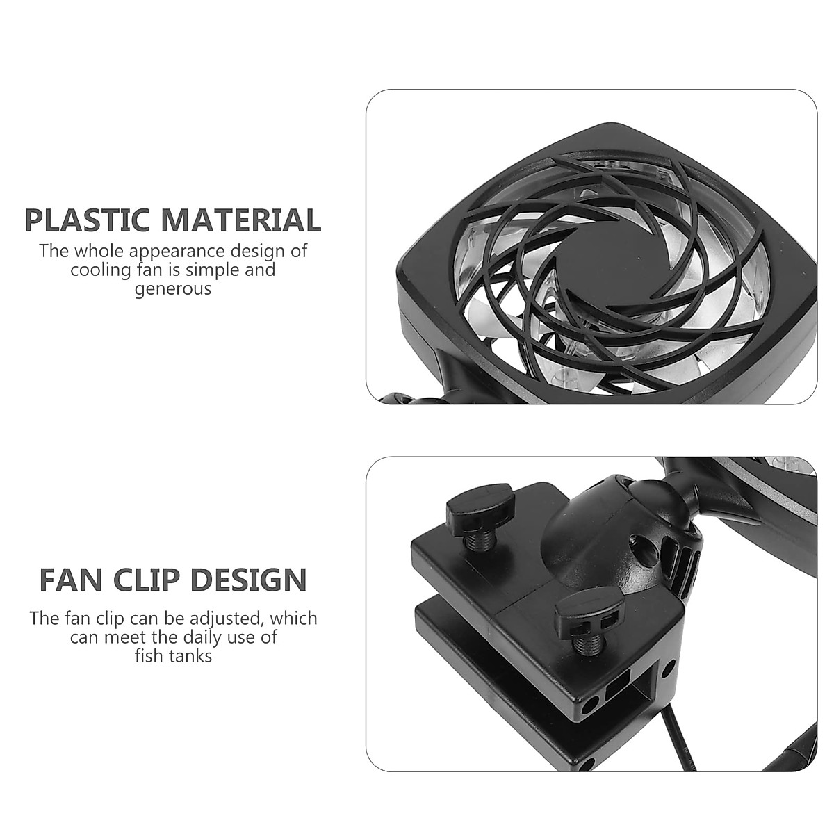 Ipetboom Fish Tank Cooling Fan Fish Tank Cooler Aquarium Fan Axolotl Aquarium Water Conditioner Aquarium Chiller Aquarium Cooler Fans for Home 40 Gallon Tank lid Plastic Small air Cooler