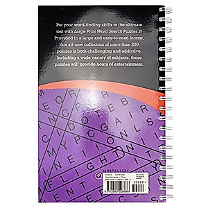 Large Print Word Search Puzzles Volume 2: Over 200 Puzzles to Complete with Solutions - Include Spiral Bound / Lay Flat Design and Large to Extra-Large Font for Word Finds (Brain Busters)
