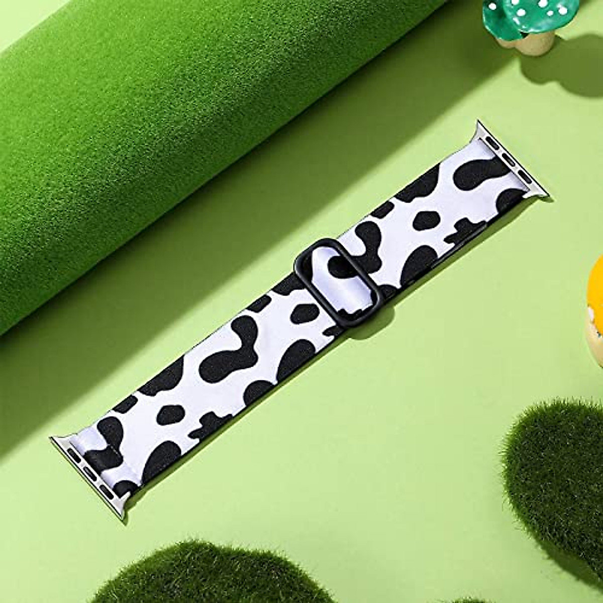 Vcegari Elastic Band Compatible with 40mm 41mm Apple Watch SE Series 7 6 5 4, Breathable Stretchy Loop Wristband for iWatch 38mm Series 3 2 1 Women Girls, Cow