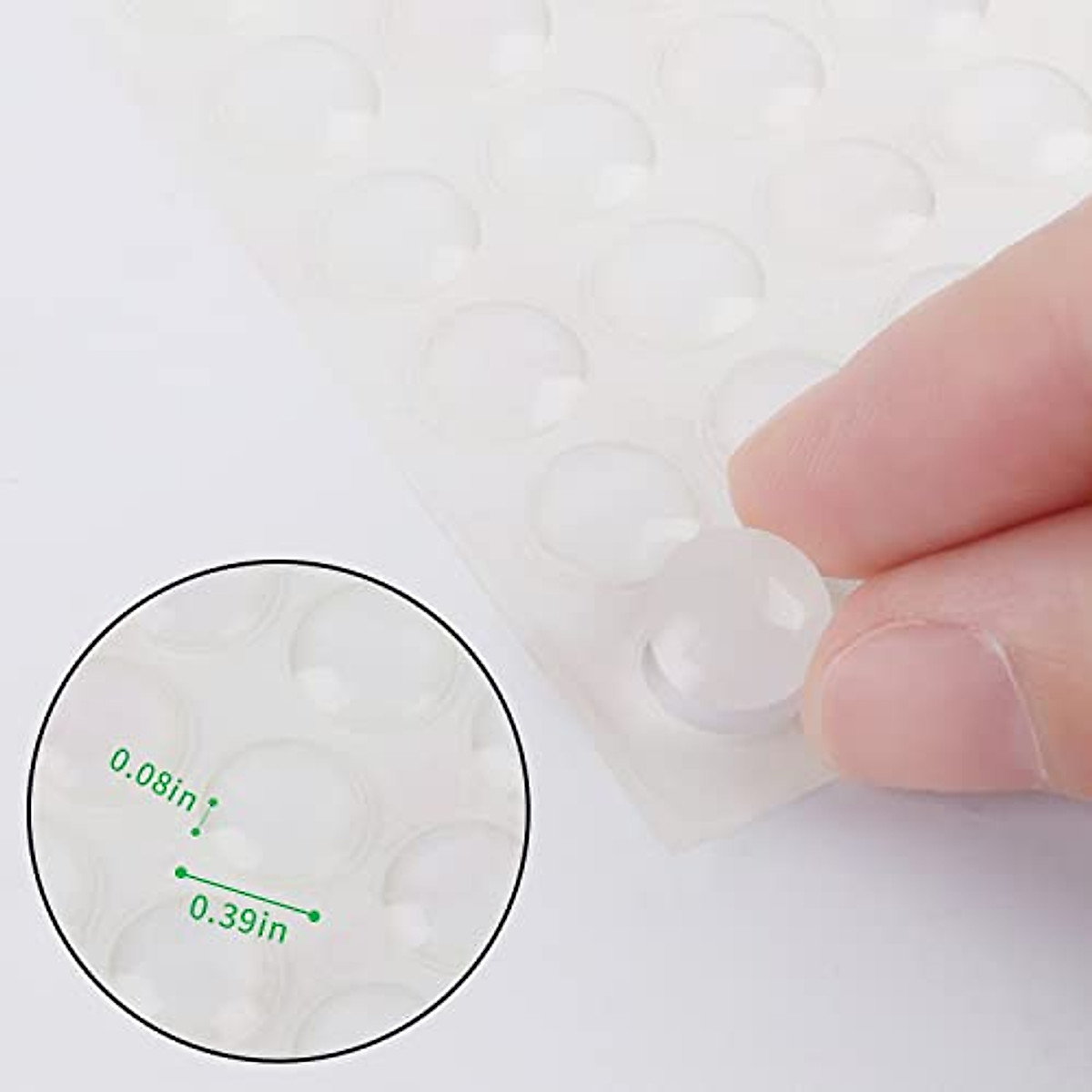 COUMENO Door Bumpers 100 Pcs Clear Adhesive Pads,Cabinet Bumpers,Cabinet Stoppers, Self Adhesive Cabinet Door Drawer Crash Pads for Soundproof Cabinet Furniture Bumpers, Drawer Bumpers