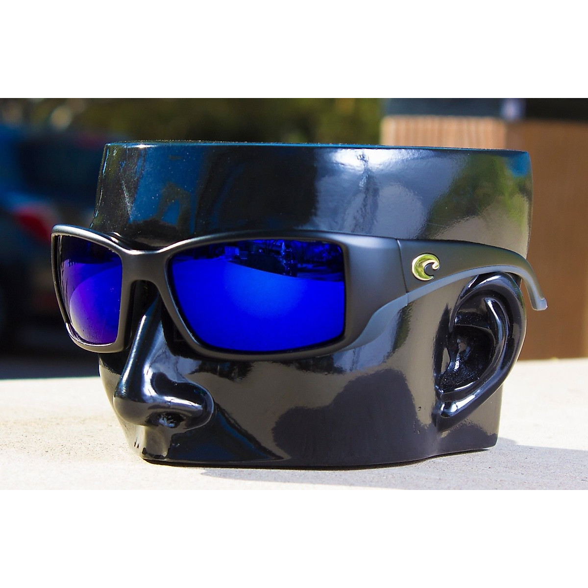 IKON LENSES Polarized Replacement Lenses Fits Costa Del Mar Blackfin Sunglasses (Deep Blue Mirror)