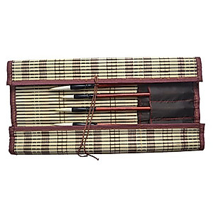 Bamboo Calligraphy Brush Holder Rollup Protection 15"x14"- Large (1)