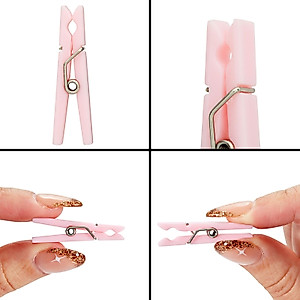 Sparkle and Bash Floral Baby Shower Clothespin Game For Girl, Don't Say Baby Theme with 60 Pink Clothes Pins and 8x10-Inch Sign