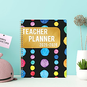 2023 Planner – Weekly and Monthly Planner 2023, Jan 2023 – Dec 2023, 2023 Weekly Monthly Planner with Monthly Tab, 8.46" x 6.37", Twin-Wire Binding, Thick Paper, Back Pocket, Elastic Closure - Black Pattern