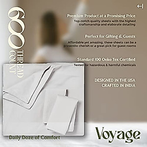 Mayfair Linen Queen/Full Duvet Cover, 600 Thread Count Sateen 3Pc Egyptian Cotton Duvet Cover Set, 100% Pure Cotton Comforter Cover, 2 Pillow Shams, Zipper Closure, 7 Corner Ties - (Silver)
