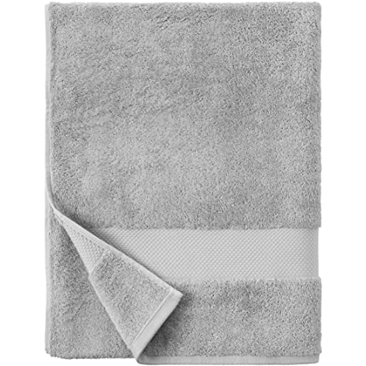 Amazon Aware 100% Organic Cotton Plush Bath Towels - 6-Piece Set, Light Gray