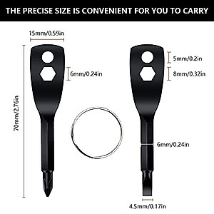 DSSBEFY Portable Keychain Screwdriver Set2 in 1,4 in 1,bottle opener, including Flathead Screwdriver,Phillips Screwdriver and Wrench tool,good stocking stuffers,Men's Keychain Screwdriver gift