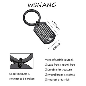 WSNANG Truck Driver Gifts Keep Me Safe Get Me Home Trucker's Prayer Keychain Gift for Truck Drivers Dad Husband (Trucker's Prayer Black DT)