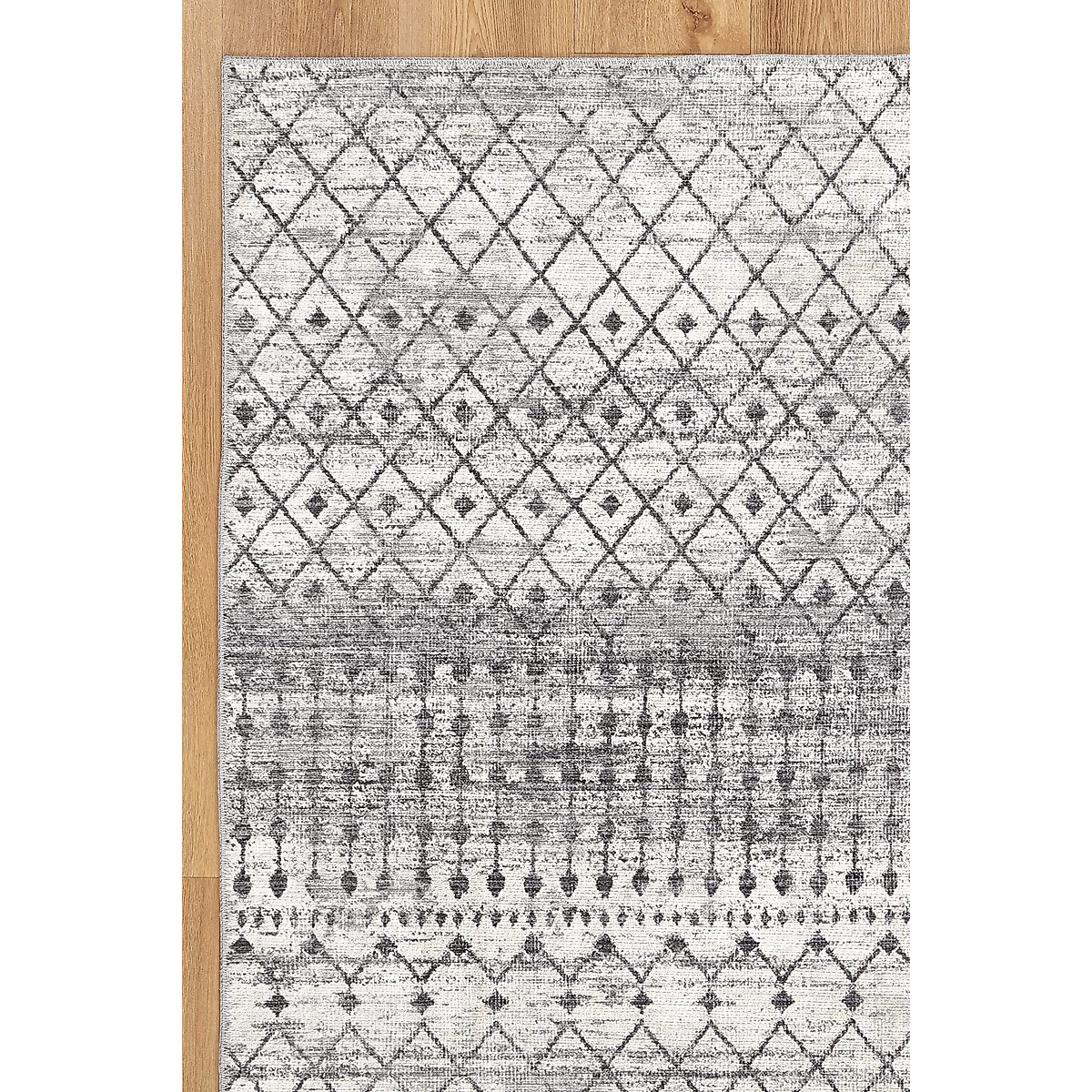 Home Culture Machine Washable Area Rug, Non-Shedding, Geometric Pattern Area Rug for Livingroom, Kitchen, Dining, Office, Low Pile, Pet Friendly Andre Rug, 6'6''x9'5''