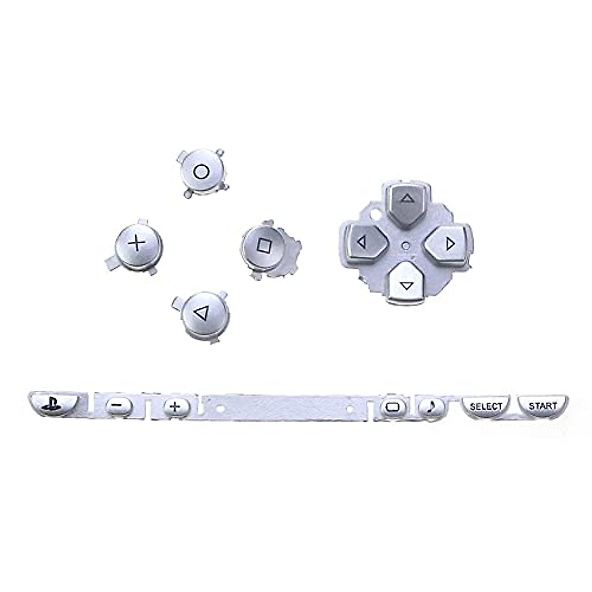 OCity Housing Button Key D-pad Select Strat Home Button Replacement for PSP 1000 Game Console (Silver)