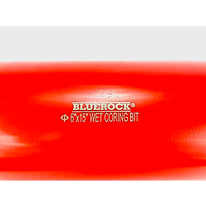 6" Inch Diamond Wet Core Drill Bit 1-1/4” Threaded by BLUEROCK Tools for Concrete Rebar Asphalt Brick Rock Masonry Hole Barrel Coring