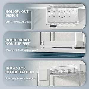 VERIFOST 2 Pack Under Sink Organizers and Storage, Double Sliding Kitchen Cabinet Organizer, 2 Tier Height Adjustable Countertop Organizer for Kitchen Bathroom Laundry, White