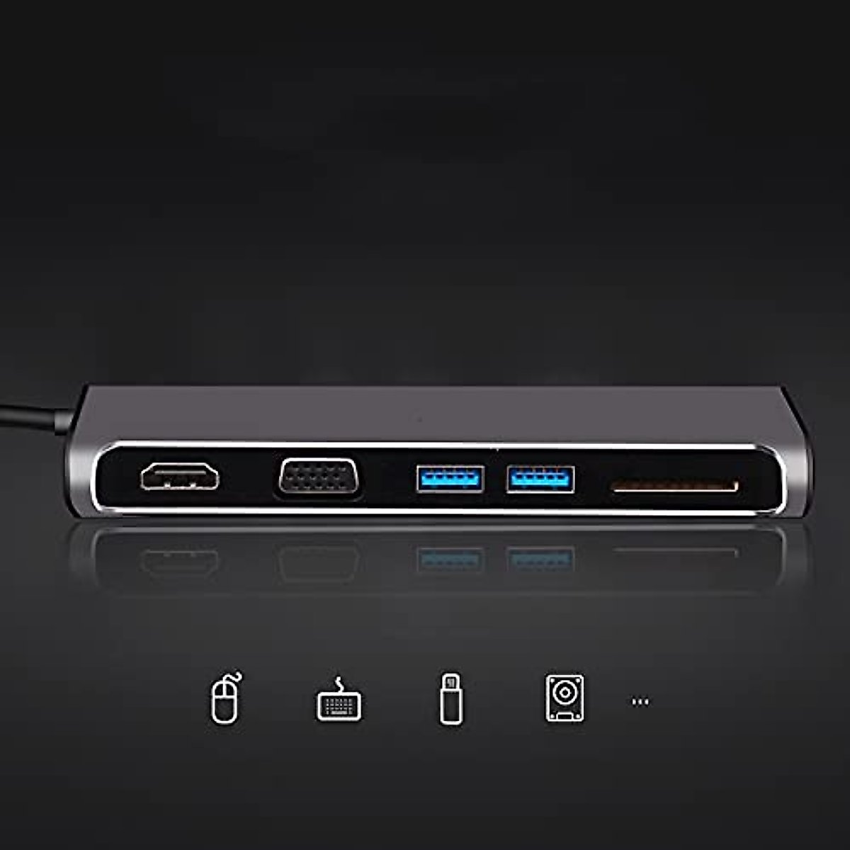SHYPT Docking Station Expansion Notebook Type-C Docking Station Expands USB Adapter Mobile Phone Converter