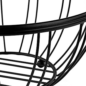 Spectrum Diversified Contempo Countertop Collection Fruit Bowl, Black