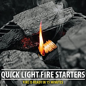 FOGO Fogostarters Natural Fire Starters, 30 Count Box and FOGO Barrel Proof Bourbon Barrel Blocks, Cask Strength Smoking Wood Chunks for Grilling, 2 Pound Resealable Bag, Bundle