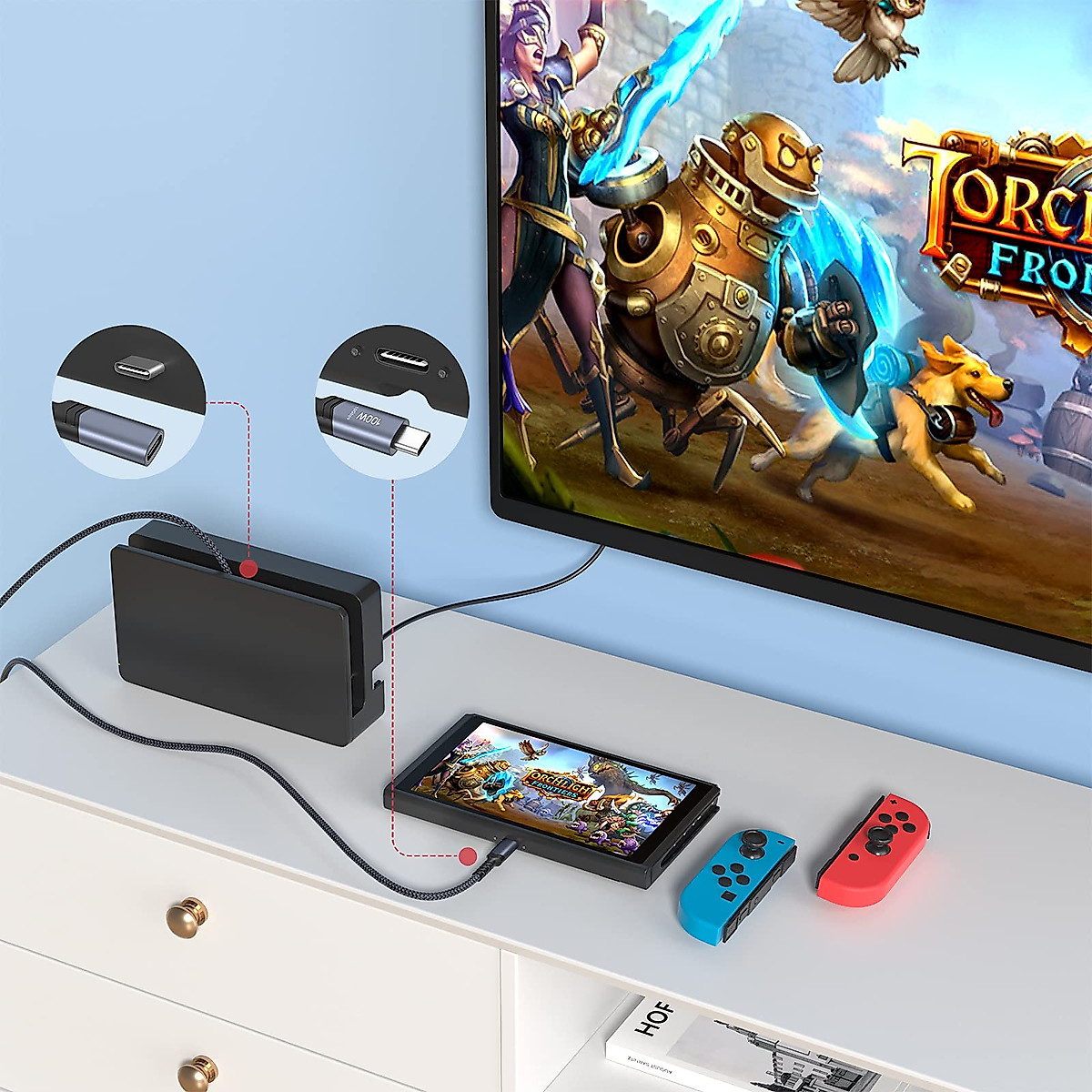 Besgoods USB C Extension Cable, 3ft USB C Male to Female Extender USB 3.2 100W Fast Charging 10Gbps Data Transfer 4K Display Compatible with iPhone 16 15 USB C Hub TB3 iPad MacBook Dell-2Pack,Black