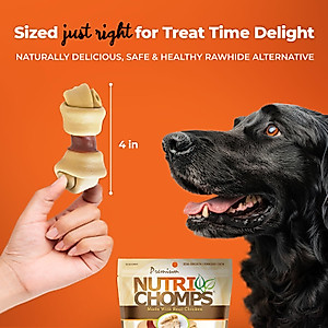 NutriChomps Dog Chews, 4-inch Knots, Easy to Digest, Rawhide-Free Dog Treats, 7 Count, Real Chicken