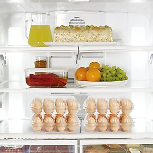 Youeon 60 Pack Plastic Egg Cartons 12 Count, Clear Egg Cartons for Chicken Eggs 3x4 Grid, Reusable Egg Cartons Bulk Perfect for Family, Farm, Markets, Display, Camping -Medium