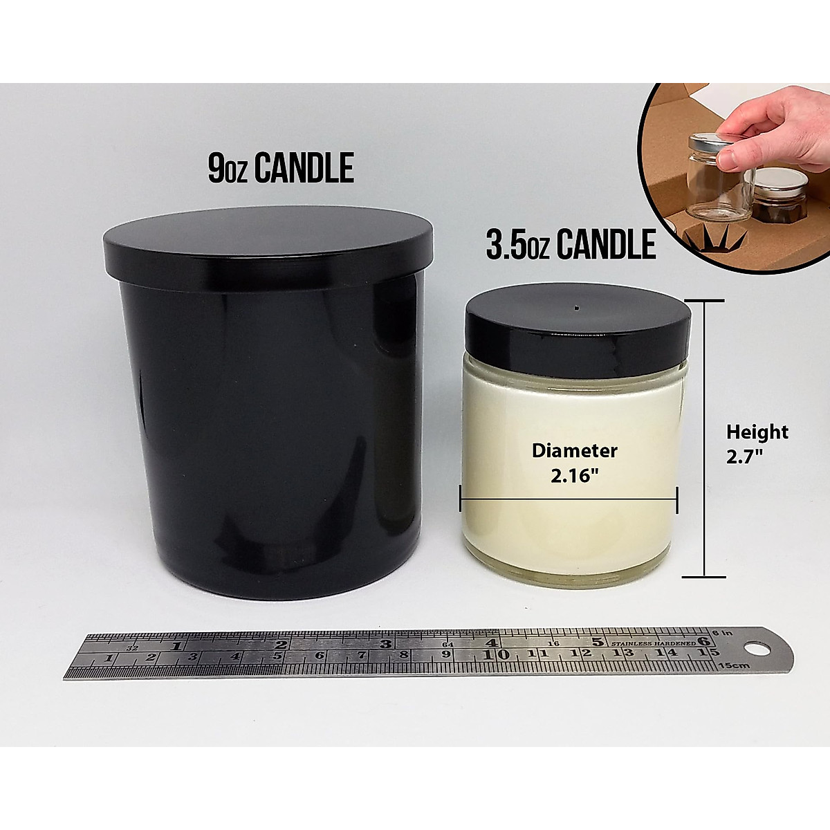 3.5oz./9oz. Custom Song Couples Candle | Personalized Photo Candle, Music Candle