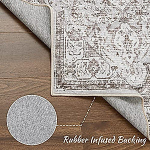 Fashionwu Area Rug 5x7 Rug for Bedroom Machine Washable Rug Aesthetic Rug Non-Shedding Anti-Slip Rug Carpet Office Rug Patio Rug Dining Room Rug 5 x 7 Large Rug, Grey