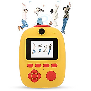 Shanrya Children Instant Print Camera, Kids Instant Print Camera Portable Cute Support Selfies for Above 3 Years Old