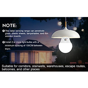 Generic LED E27 12W 6000K Motion Sensor Light Bulb, White, E2712WCRDK