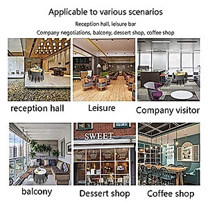 Leisure Table and Chair Set Office Conference Room Business Negotiation Reception 90cm Square Table Home Living Room (Color : Blue) (Color : Peacock Blue)