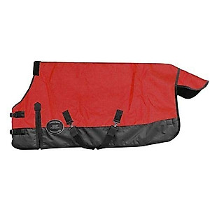 Showman Pony/Yearling 48"- 54" 1200 Denier Waterproof & Breathable Turnout Sheet (Red)