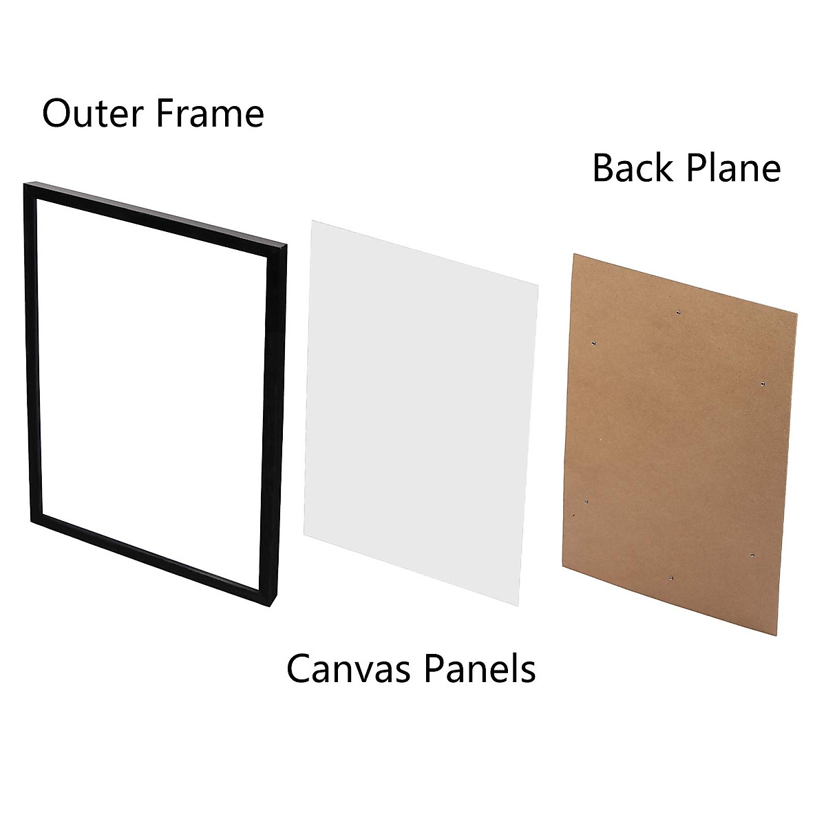 CABAX 12x16 inch Diamond Painting Picture Frames, Compatible With 30x40 Diamond Painting Arts or Photos or Posters, Black Frame with Acrylic Protection and Hanging Kit, Pack of 2