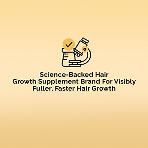 Ultrax Labs Hair Growth Supplements with Solubilized Keratin for Visibly Thicker and Stronger Hair, 23 Hair Vitamins, Science Backed Hair Growth Product - 1 Month Supply