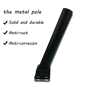 Light Pole Mount,Solar Lighting Mounting Bracket Extension Pole Kit Wall Black Metal Pipes Barn Lights Fixture Antenna Adaptor Outdoor Arm for Street Light,Wall Mounted Tire,Barn Lamp,Post Tree