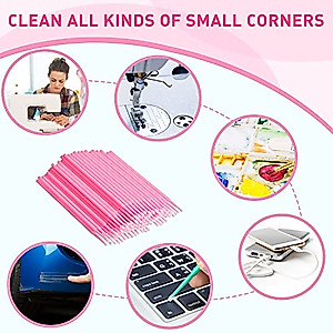 200 Pieces Sewing Machine Cleaning Brushes Disposable Clean Swabs Pointed Tips Cleaning Swabs Sewing Tool Multi Purpose Cleaning Swab Sticks for Paint Sewing Machine