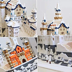 Swan Castle Nano Mini Building Block Toy Children's Stitching Toy,World Famous Architectural Model Small Particles,Educational Toy for Adults Teenage Child 8288 pcs+