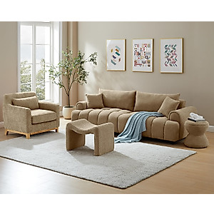 VANOMi Small Footstool Ottoman, Multi-Functional Modern Foot Stool, Sofa Footrest Extra Seating for Living Room, Entryway, Hallways and Bedrooms