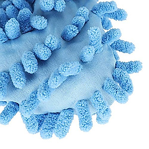 Mop Slippers Shoes Cover, 10Pcs Chenille Mop Slippers Multifunction Floor Cleaning Shoes Dust Cleaner Accessory(Blue)
