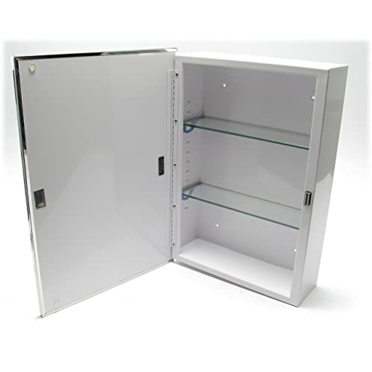 Ketcham 160-SM - 14"W x 20"H Deluxe Series Surface Mounted Bright Annealed Stainless Steel Framed Mirror Door Medicine Cabinet