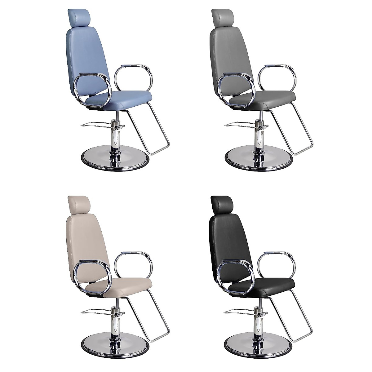 AmeriCan Goods Professional Dental Patient Exam & X-Ray Chair Deluxe Quality 360° Swivel, Adjustable & Removable Headrest Stool (Graystone)