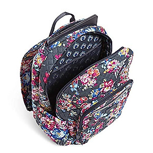 Vera Bradley Women's Cotton Campus Backpack, Pretty Posies, One Size