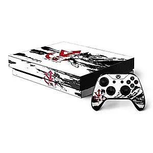 Skinit Decal Gaming Skin Compatible with Xbox One X Console and Controller Bundle - Officially Licensed Dragon Ball Z Vegeta Wasteland Design
